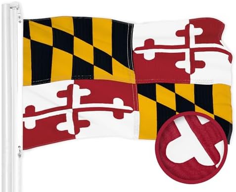Amazon.com : REIDFERR Maryland Flag Outdoor 3x5 Ft Double Sided Heavy ...