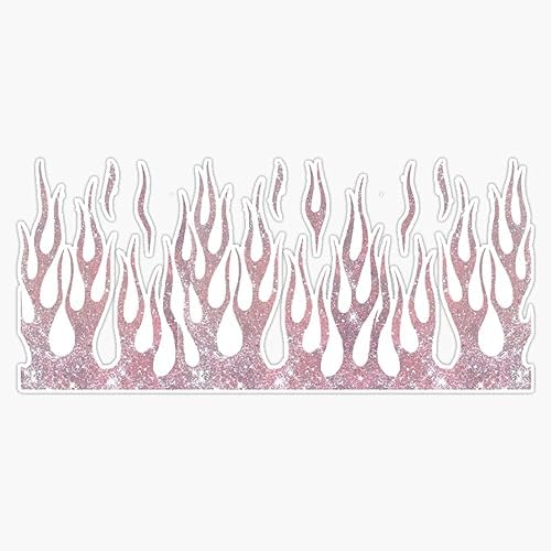Amazon.com - Pink Glitter Flames Sticker Vinyl Waterproof Sticker Decal ...