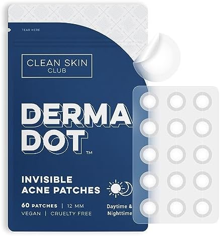 Amazon.com: CLEAN SKIN CLUB 60 Invisible Vegan Pimple Patches, Derma ...