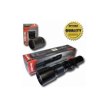 Amazon.com : Opteka 500mm f/8 High Definition Preset Telephoto Lens for ...