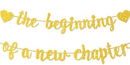 Amazon.com: The Beginning of a New Chapter Banner, Farewell 2024 ...