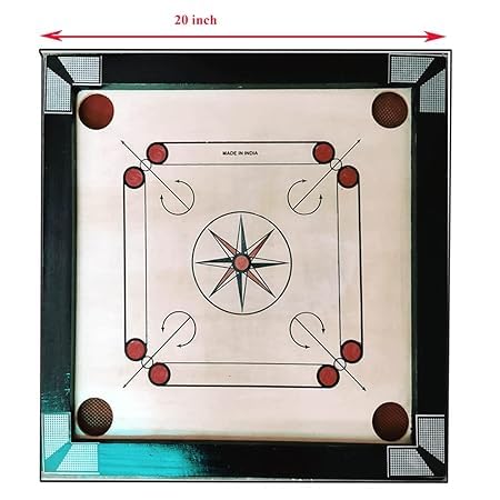 Buy UTE Carrom Board for Kids 20 inches Glossy Finish with Carrom Board ...