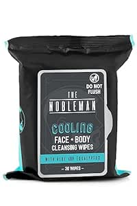 Amazon.com: The Nobleman Men's Cooling Face + Body Cleansing Wipes ...