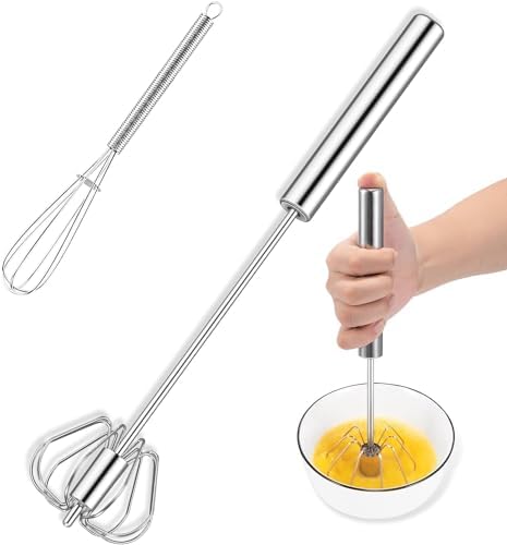 Amazon.com: Myasrelae Hand Push Whisk, Semi-Automatic Egg Mini Whisks ...