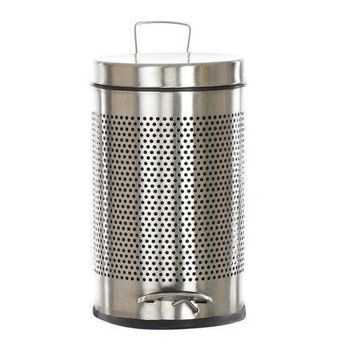 Stainless Steel Step-On Perforated Pedal Dustbin With Bucket And Lid ...