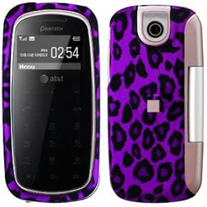 Amazon.com: Purple with Black Leopard Pattern Hard Skin Cover Case for ...