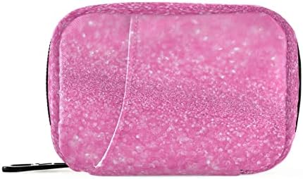 Amazon.com: Sletend Pill Box Pink Glitter Sparkle Print 7 Day Pill Case ...