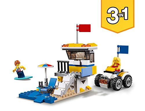 LEGO 31079 Creator 3in1 Sunshine Surfer Van Lifeguard Tower and Beach ...