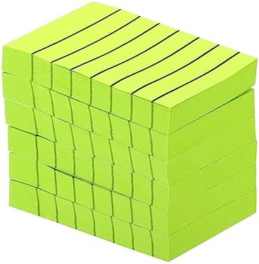 Amazon.com : PATIKIL 2 x 3 Inch Lined Sticky Notes, 6 Pack Fluorescent ...