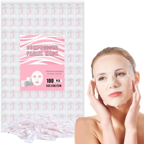 Amazon.com : Khrgovd 100PCS Compressed Cotton Facial Mask Sheets ...