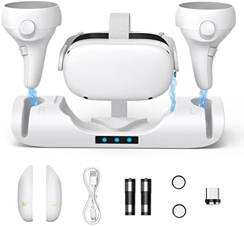 Amazon.com: RGB Charging Dock for Oculus Quest 2, Magnetic Charging ...