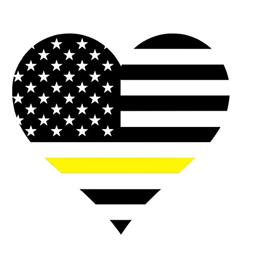 Amazon.com: Heart Flag Dispatch Support Decal- Thin Gold Line : Tools ...