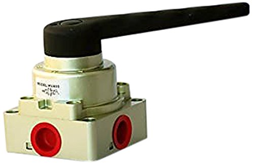 MettleAir HV400-04 Hand Lever Air Valve, 4 Way, 3 Position, Closed ...