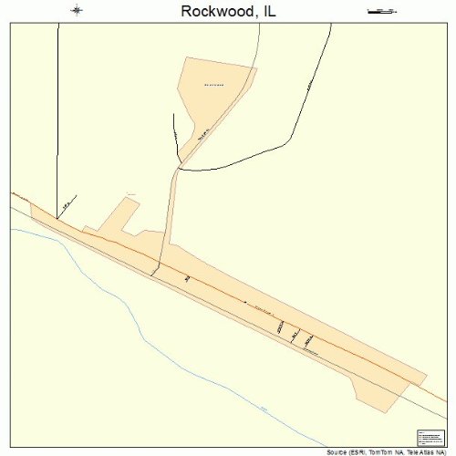 Amazon.com: Large Street & Road Map of Rockwood, Illinois IL - Printed ...