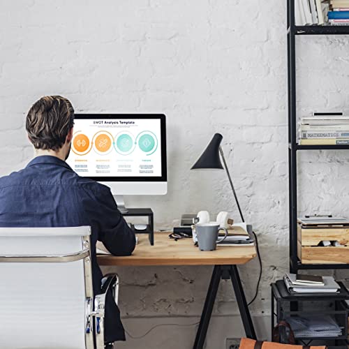 Relaxdays Monitor Stand, Ergonomic Screen Holder, Elevation for ...