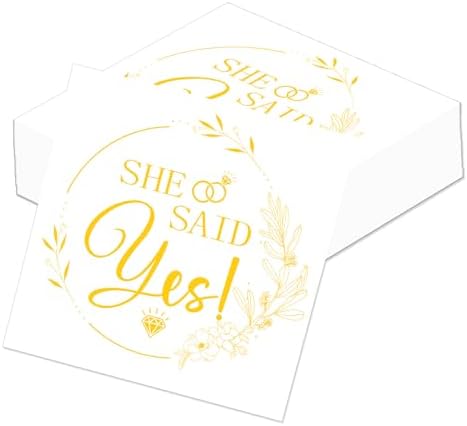 Amazon.com: Yoyuspy She Said Yes Decorations - 100PCS Engagement Party ...