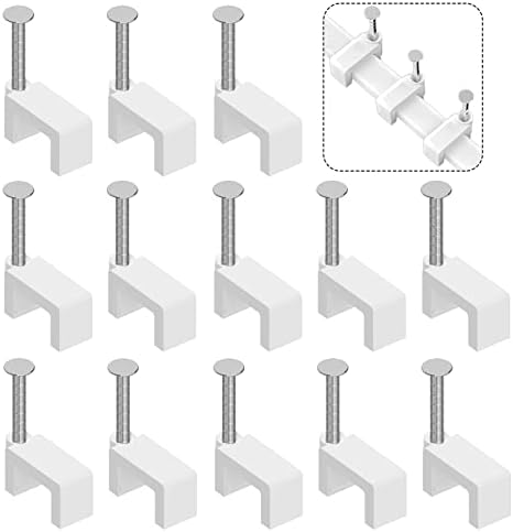 Amazon.com: StarTech.com 100 Pack Large Cable Clips with Nail ...