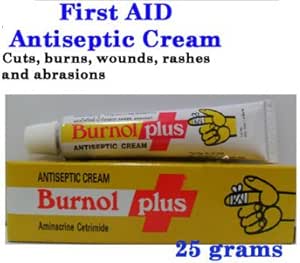 Amazon.com: First Aid Antiseptic Cream Burnol Plus Burns Cuts Bruises ...