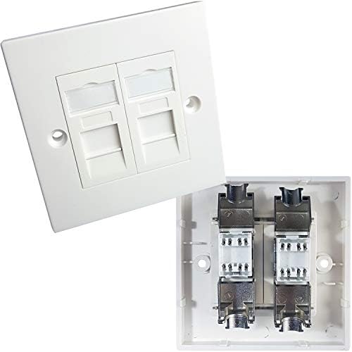 Loops Double CAT6a Shielded/Screened Wall Plate – Tool-Less RJ45 ...