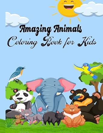 Amazing Animals Coloring Book for Kids: Ennajari, Youssef ...