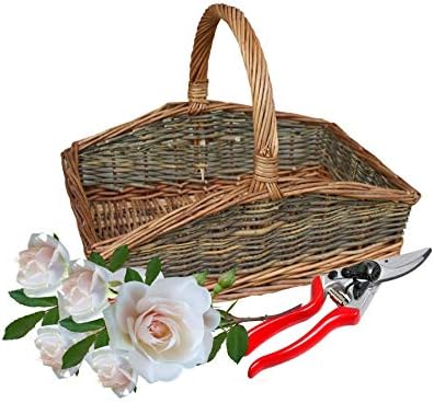 Wrenbury Wicker Garden Trug Basket 2 Tone Weave Medium - Traditional ...