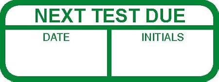 Next Test Due - Mark and Seal Write On 40mm x 15mm Labels - Price per ...