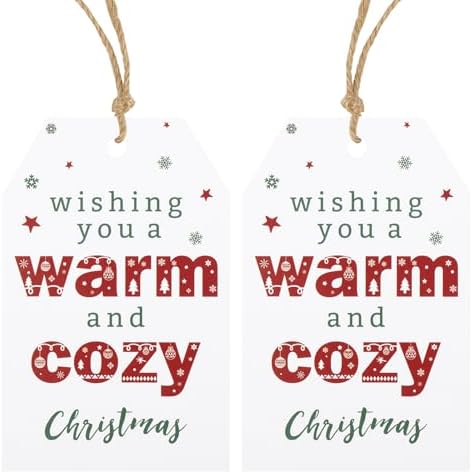Amazon.com: Anwyll Christmas Gift Tags, Xmas Gift Tags, 50 Pcs Merry ...
