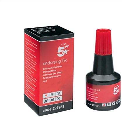 5 Star Office Endorsing Ink 28ml Blue : Amazon.co.uk: Stationery ...