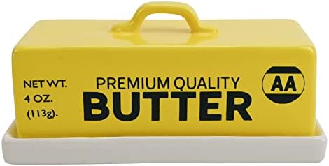 Amazon.com | BigMouth Inc Ceramic Dog Butter Dish, Brown: Butter Dishes