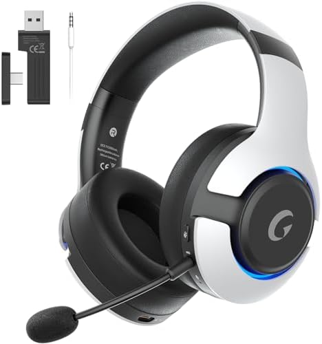 Amazon.com: ATTACK SHARK L80 Wireless Gaming Headset, 2.4Ghz USB Gaming ...
