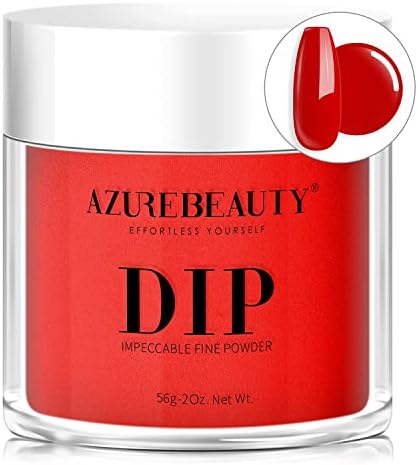 Amazon.com: AZUREBEAUTY Dip Powder Red Color 2Oz/56g, Basic Red Dipping ...