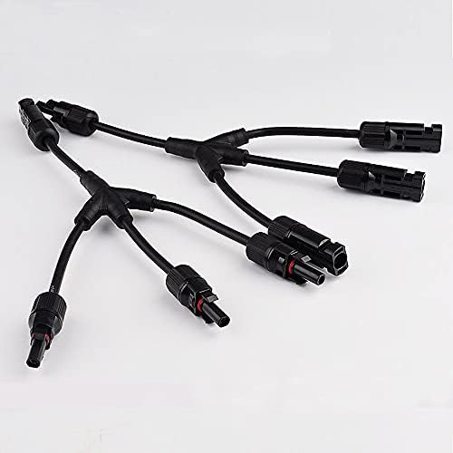 BougeRV Solar Y Branch Connectors Extra Long Solar Panel Parallel Connectors 1 to 4 Solar Cable ...