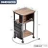 Amazon.com: Merapi Small End Table with Charger, Side Table on Wheels ...