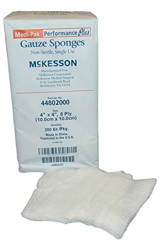 Amazon.com: McKesson 44802000 Medi-Pak Performance Gauze Sponge, 8-Ply ...