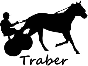 Amazon.com - Traber Trotter Horse Carriage Racing Vinyl Sticker Decal ...