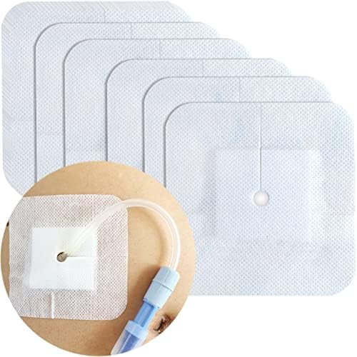 Amazon.com: Feeding Tube Pad Gtube Covers, Split Drain Adhesive Bandage ...
