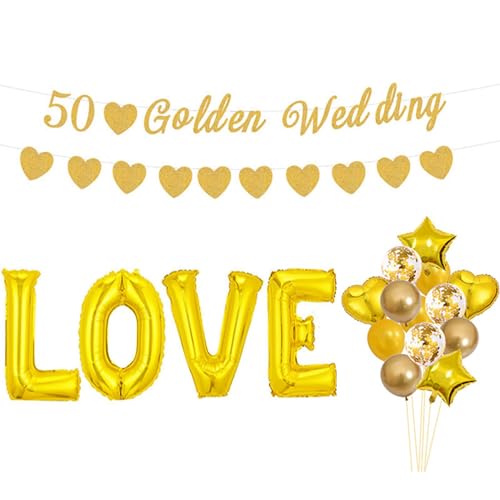 Golden Wedding Anniversary Decorations 50th Anniversary Decorations