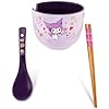 Amazon.com: Sanrio Kuromi Ceramic Ramen Dinnerware Set | Includes 20 ...