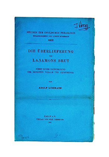 Amazon.co.jp: Die ﾃ彙erlieferung von Layamons Brut nebst einer ...