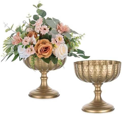 Amazon.com: Sziqiqi Gold Urn Vase for Wedding: 7.9in Brass Centrepieces ...