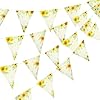 Amazon.com: Cheerland Sunflower Pennant Banner Bunting Triangle Hanging ...