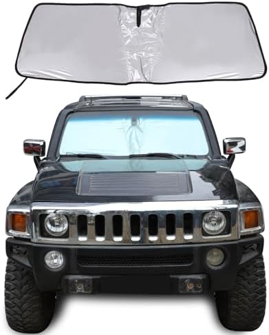 Amazon.com: Windshield Sunshade Fit for Hummer H3 2005-2009, Folding ...