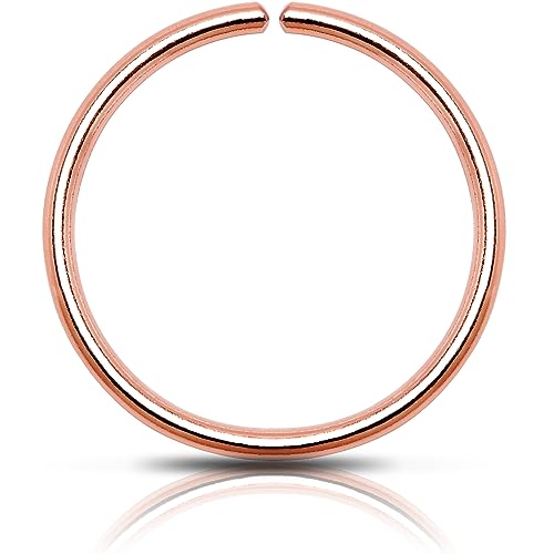 Amazon.com: Gold Nose Ring Hoop for Women 14k Real Gold Filled Silver ...