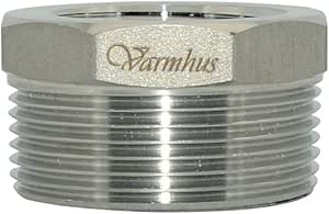 VARMHUS NPT Female Reducing/Reducer Bushing Pipe Fitting,Adapter,Stainless Steel SS 304 Hex ...