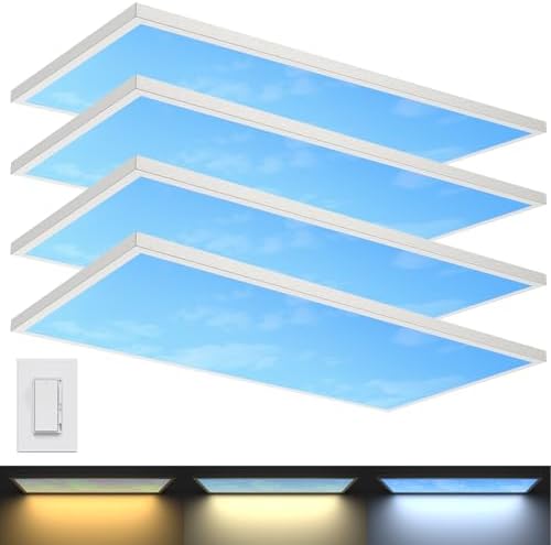 Amazon.com: AIKVSXER 4 Pack 2x4 LED Flat Sky Panel Light Surface Mount ...