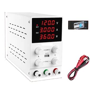 Amazon.co.jp: Stabilized Power Supply 30V 10A 60V 5A DC Lab Stabilized ...