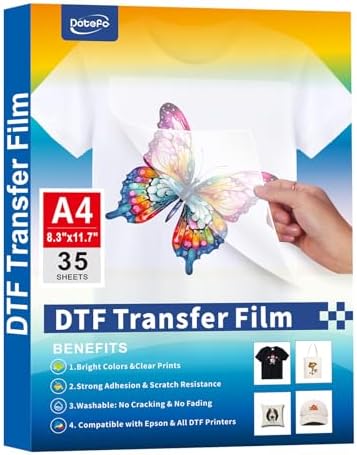 Amazon.com : A4 DTF Transfer Film, Double Sided DTF Film 8.3"x11.7 ...