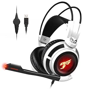 CiCiglow USB Gaming Headset with Microphone for PC Noise Cancelling ...