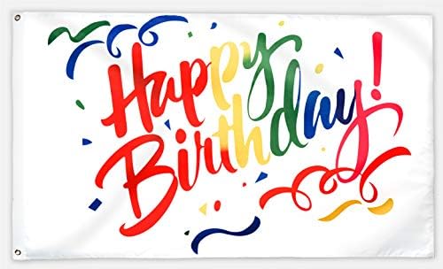 Amazon.com : XIFAN Premium Flag for Happy Birthday 3x5 Ft Heavyweight ...