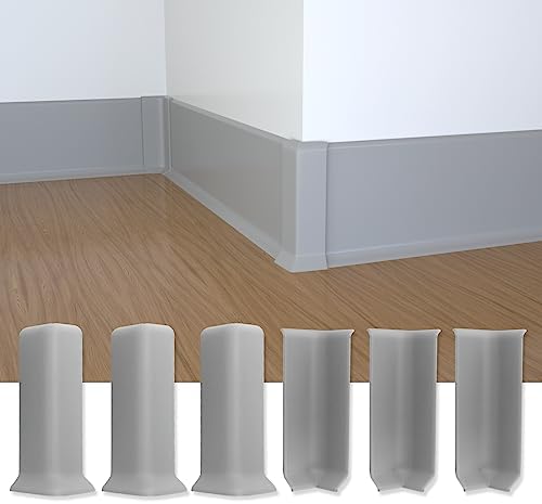 COUKIU Self Adhesive Baseboard Corner Blocks, 4inch(Width)3 Inside + 3 ...